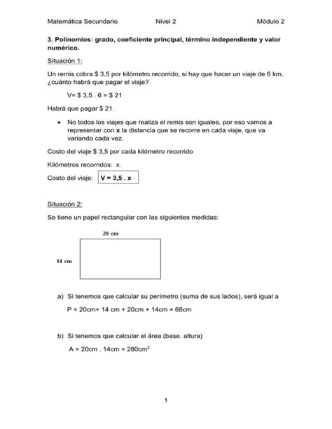 9 POLINOMIOS Introduccion Valor Numerico
