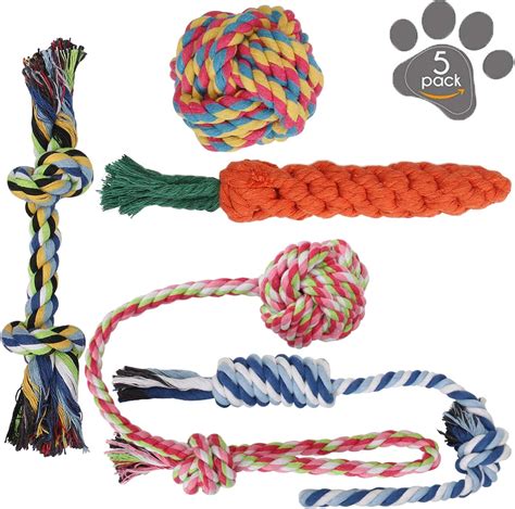 Amazon 犬ロープおもちゃ 犬おもちゃ 犬用玩具 噛むおもちゃ ペット用 コットン ストレス解消 丈夫 耐久性 清潔 歯磨き 小中型