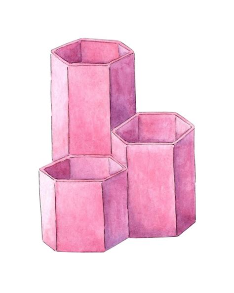 Premium Photo Pink Organizer For Pens And Pencils Watercolor