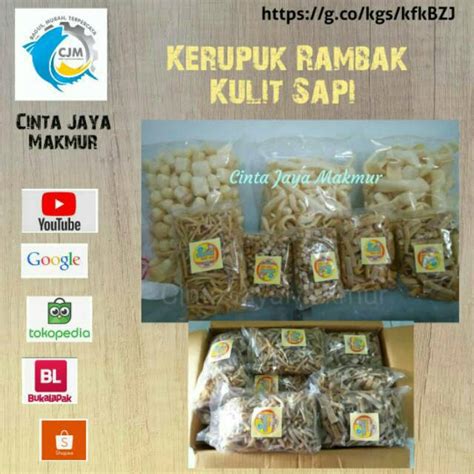 Jual Kerupuk Rambak Kulit Sapi Mentah Berat 500 Gram Kwalitas Super