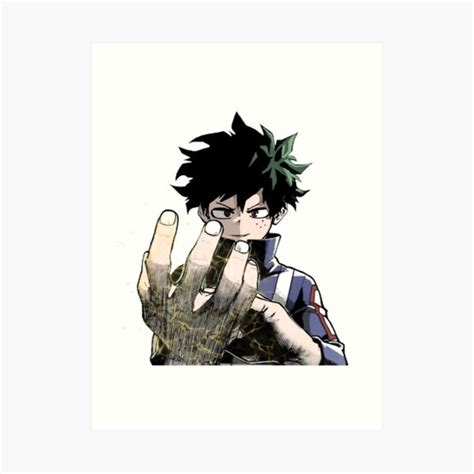 Evil Deku Izuku Midoriya Art Print By 00tokyo Redbubble
