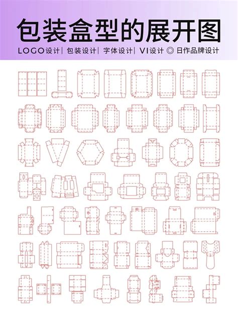 干货 包装设计盒型展开图