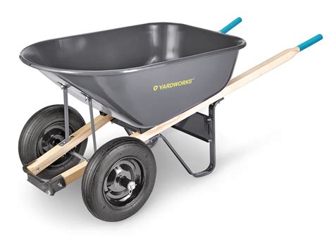 Yardworks Poly Tray 2 Wheel Gardenyard Wheelbarrow 6 Cu Ft Canadian