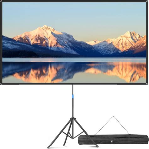 Visulapex Portable Projector Screen 80 Inch Projector Screen With Stand 169 Light Weight Mobile