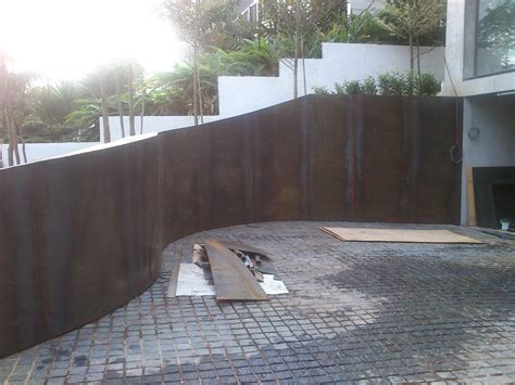 Corten Steel Designs And Engineering Lakeshore Corten Wall Cladding By