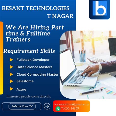 Besant Technologiest Nagar On Linkedin We Are Hiring The Part Time