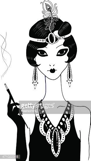 Art Deco Girl Royalty Free Vector Stock Freeimages