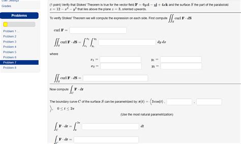 solved verify that stokes theorem is true for the vector