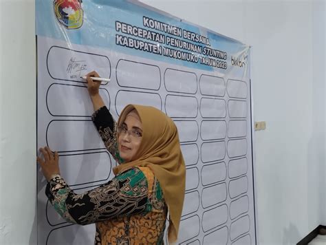 Rakor Pemkab Mukomuko Teken Komitmen Bersama Percepatan Penurunan Stunting