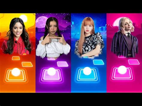 Jenna Ortega Vs Bella Poarch Vs Lisa Lalisa Vs Emma Myers Tiles Hop