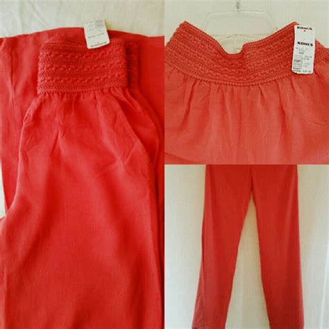 Joe B Pants And Jumpsuits Redorange Shirred Palazzo Pants Poshmark