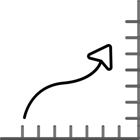 Line Art Illustration Of Strategy Data Analysis Arrow Graph Icon