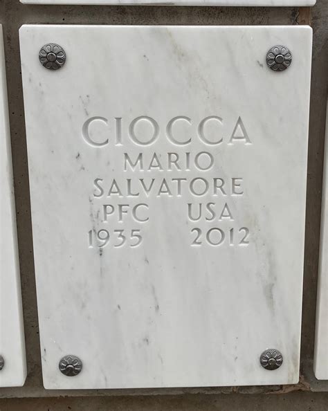 Mario Salvatore Ciocca 1935 2012 Find A Grave Memorial
