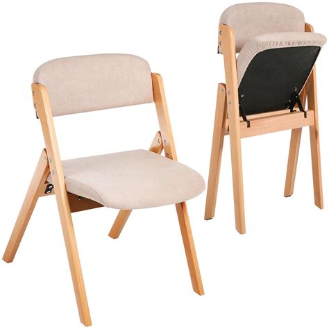 Kigley 2 Pack Folding Chairs With Padded Seats And Removable Cover