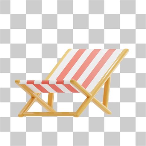 Premium Psd Beach Chair 3d Illustrations