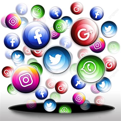 Sociale Media White Transparent Floating Social Media Stereo Icon