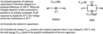 Solved An Isolated Capacitor Of Unknown Capacitance C Has Chegg