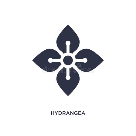 Hydrangea Icon Trendy Hydrangea Logo Concept On White Backgroun Stock