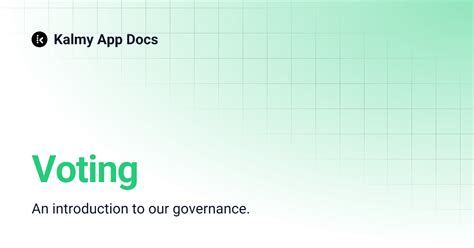 Voting Kalmy App Docs