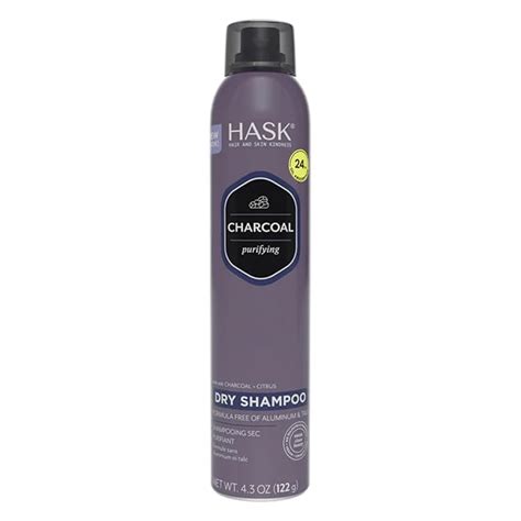 Hask Charcoal Clarifying Dry Shampoo For All Hair Types Aluminum Free No Sulfates