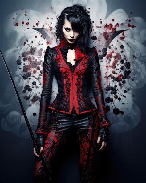 Premium Ai Image Beautiful Girl With A Cold Face Like An Assassin