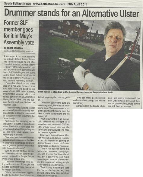 People Before Profit Brian Faloon For The Assembly South Belfast News