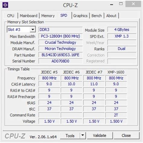 قیمت و خرید رم دسکتاپ Ddr3 دو کاناله 1600 مگاهرتز Cl9 کروشیال مدل