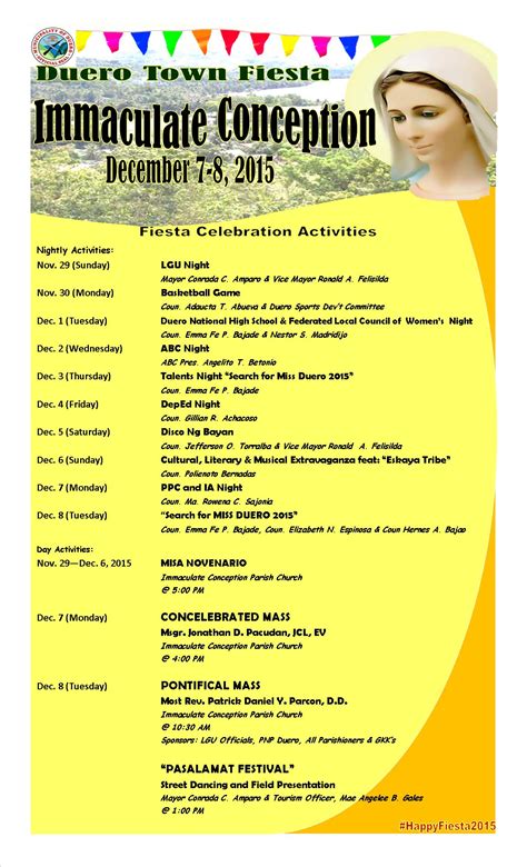 Fiesta Celebration Activities Local Government Of Duero Bohol