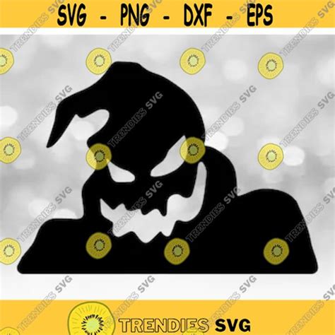 A Black And White Silhouette Of A Jack O Lantern With Yellow Eyes