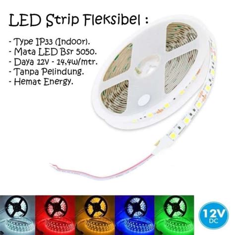 Jual Led Strip Fleksibel 5050 Ip33 Indoor 5 Meter Di Seller Aghanim