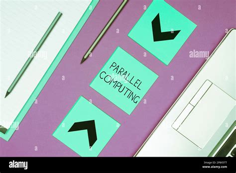 Text Caption Presenting Parallel Computing Word Written On Simultaneous Calculation By Means Of