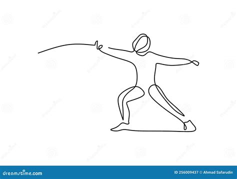 One Continuous Single Line Of Man Play Hangar For Sport Theme Isolated On White Background Stock