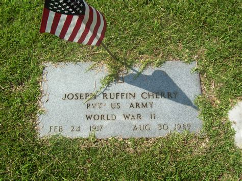 Pvt Joseph Ruffin Cherry 1917 1989 Find A Grave Memorial