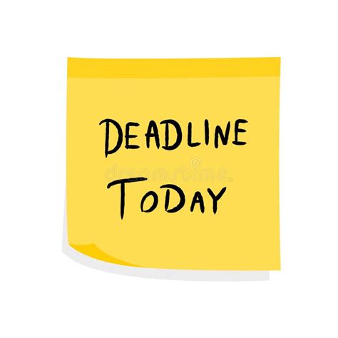 Deadline Today Sign Stock Vector Illustration Of Vector 346807392