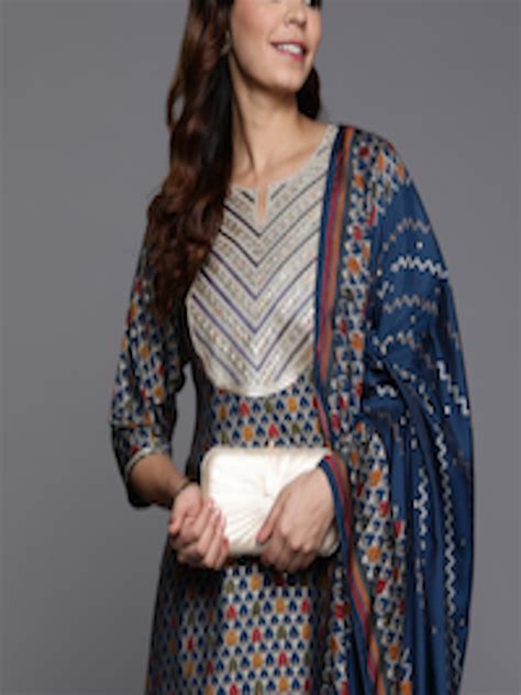 Buy Libas Women Ethnic Motifs Printed Regular Gotta Patti Kurta With