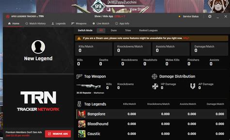 Cant Log In To The Tracker Apex Legends Tracker App Tracker Network