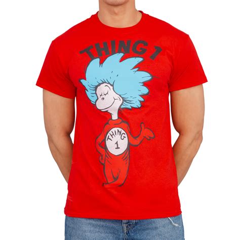 Mighty Fine Dr Seuss Thing 1 Or Thing 2 Adult Red Adult T Shirt