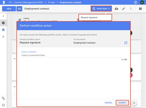 Send And Sign A Document Using The Aodocs Esign Connector Aodocs