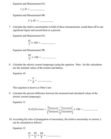 Equipment Needed Basic Electrical Measurement And
