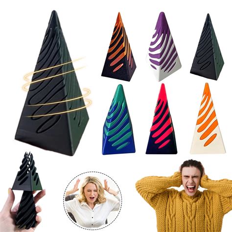 Tw Impossible Pyramid Passthrough Sculpture 3d Printed Spiral Cone Toy