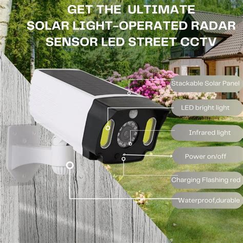 Landw Bullet Shaped Fake Cctv Camera With Led Sensor Light Waterproof Cctv Motion Sensor Camera