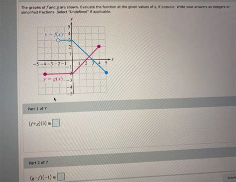 solved the graphs of fand g are shown evaluate the function