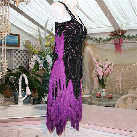 Latin Rhythm Dress On Sale Black Fuchsia Accents Size 1112 1516