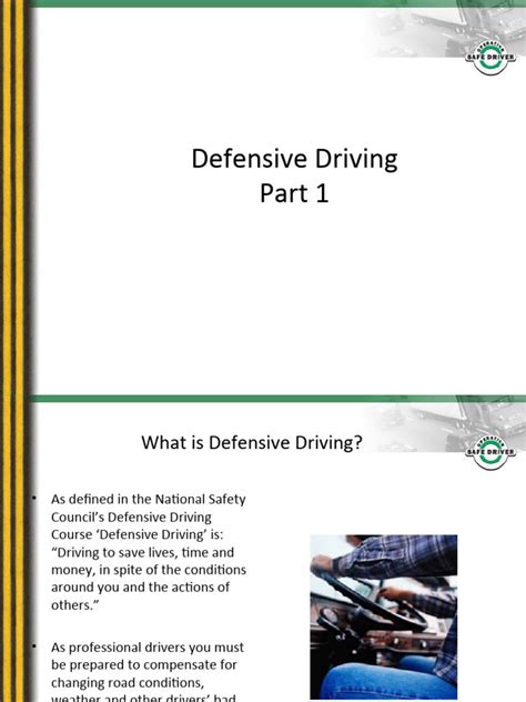 Defensive Driving Part 1 Pdf