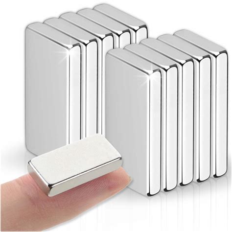 MAGNES NEODYMOWY MOCNY PŁYTKOWY ZESTAW MAGNESY 20x10x1 5 mm MOCNE 10szt