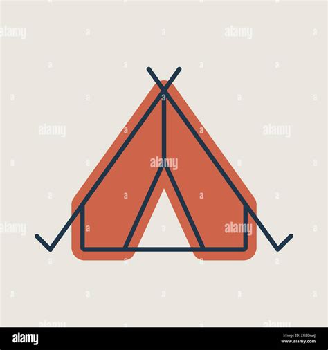 Tourist Tent Vector Icon Camping And Hiking Sign Graph Symbol For Travel And Tourism Web Site