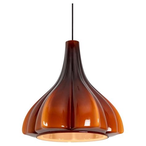 Flower Shaped Opaque Brown Glass Fixtures Europe 1970 For Sale At 1stdibs