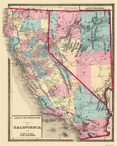 Nevada And California Map