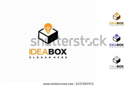 Idea Box Logo Designs Concept Vector Stock Vector Royalty Free