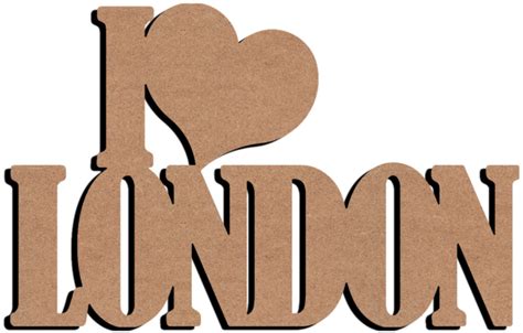 MDF Figuur I Love London 58 Cm Hobbygroep